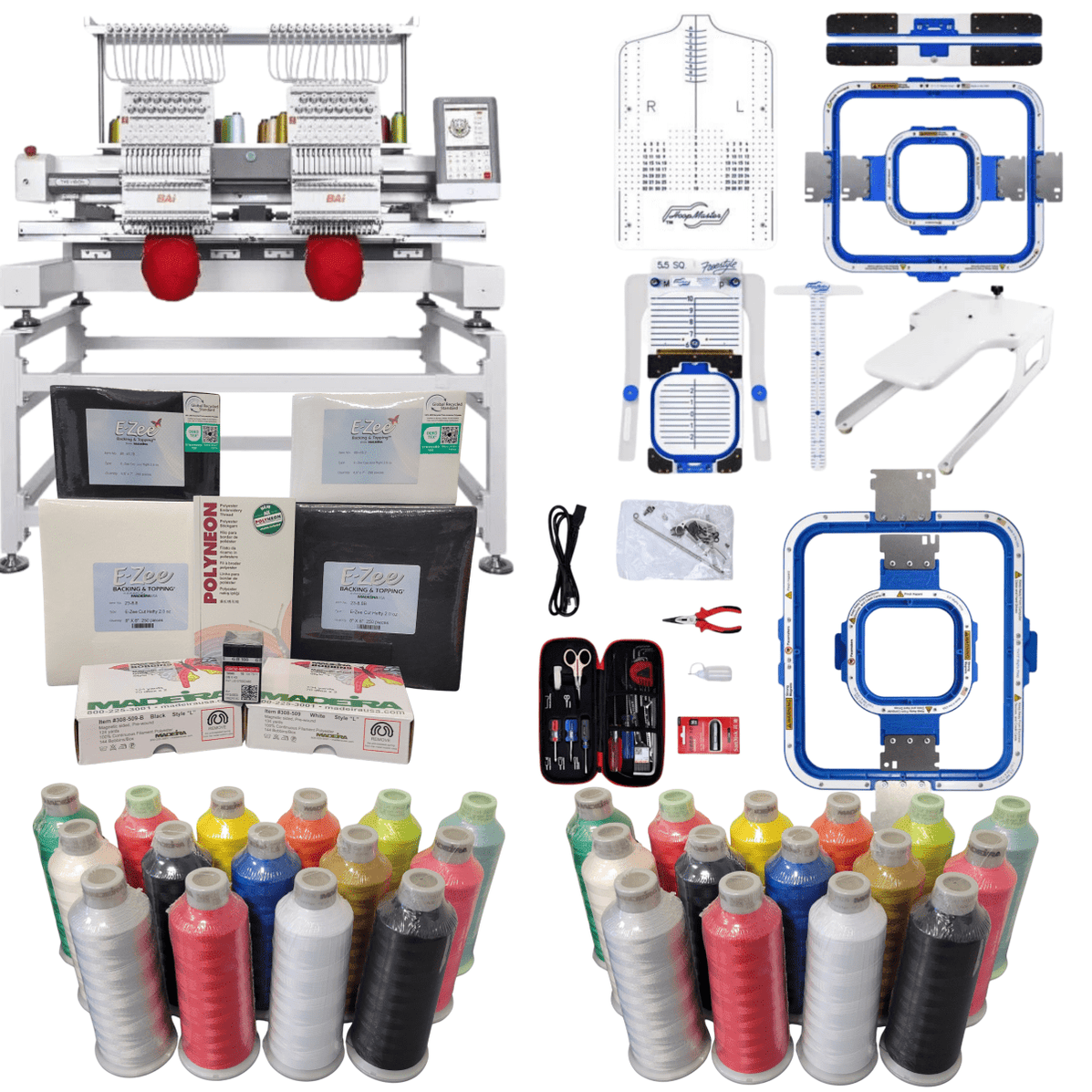 BAi Vision-2 Head Embroidery Machine Complete Package — McLogan Supply