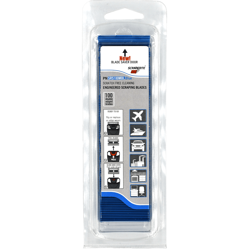 ScrapeRite Plastic Razor Blades Blue 100 Pack — McLogan Supply